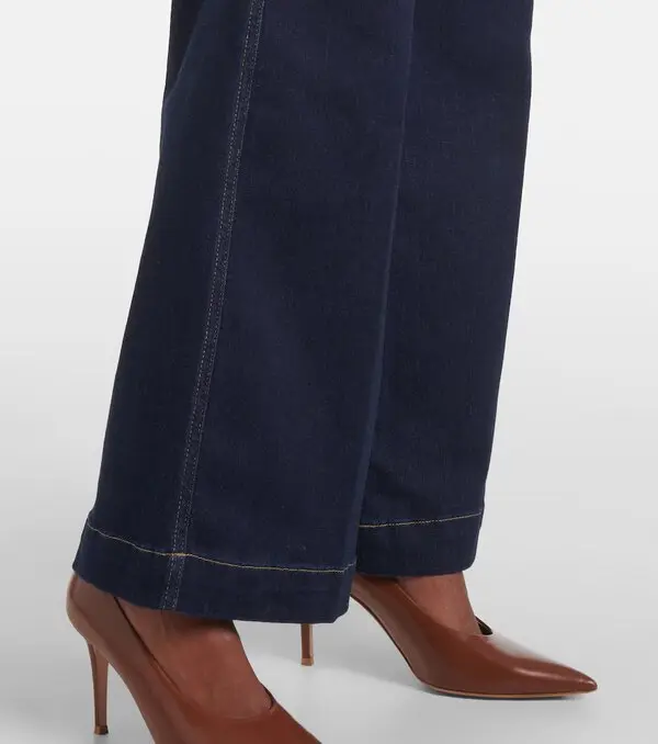 FRAME The Seamed Wide High-rise Jeans