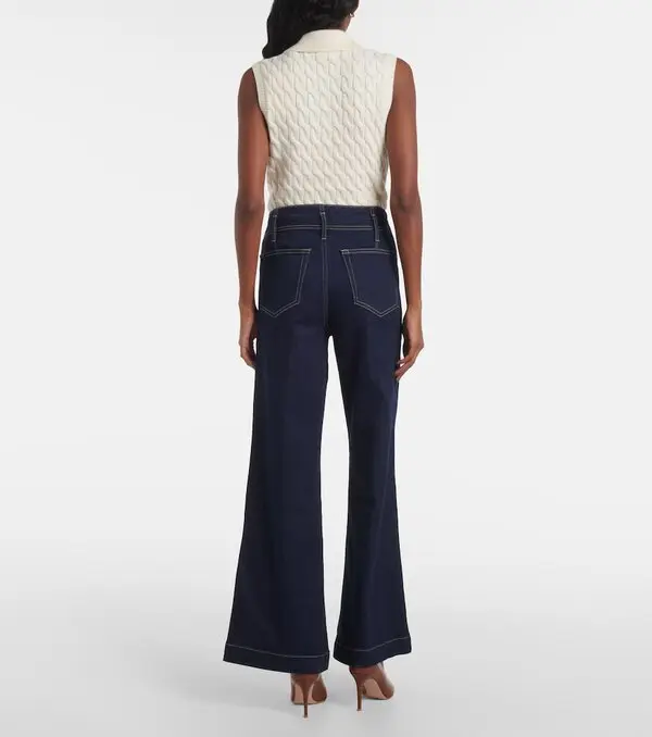 FRAME The Seamed Wide High-rise Jeans