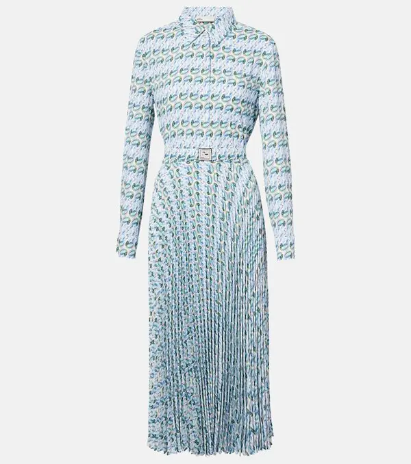 Tory Burch Printed Twill Midi Shirt Dress - Multicoloured