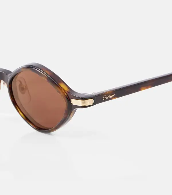 Cartier Premiere De Oval Sunglasses - Brown