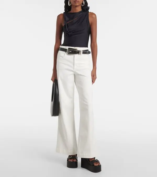 FRAME The Seamed Wide High-rise Pants