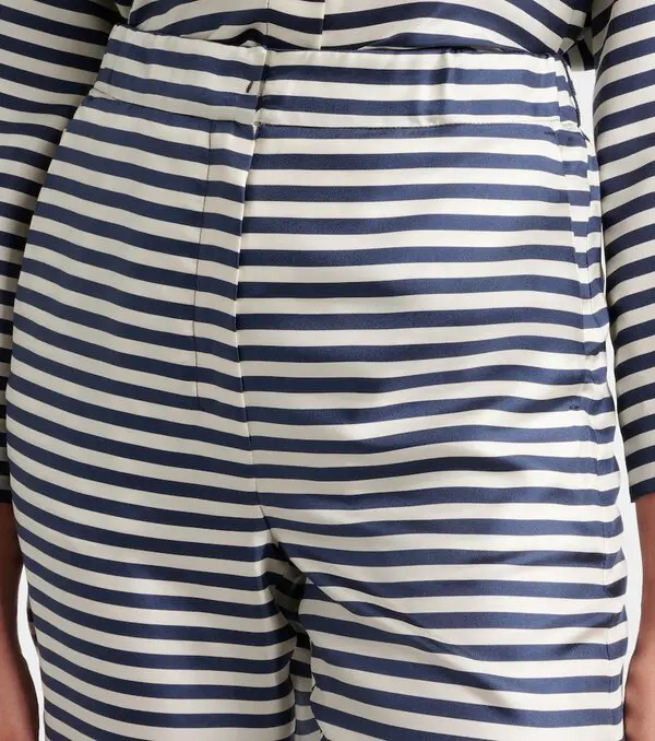 Max Mara Striped Silk Wide-leg Trousers