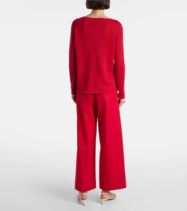 Max Mara Giolino Linen Sweater - Red