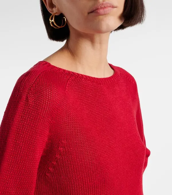 Max Mara Giolino Linen Sweater - Red