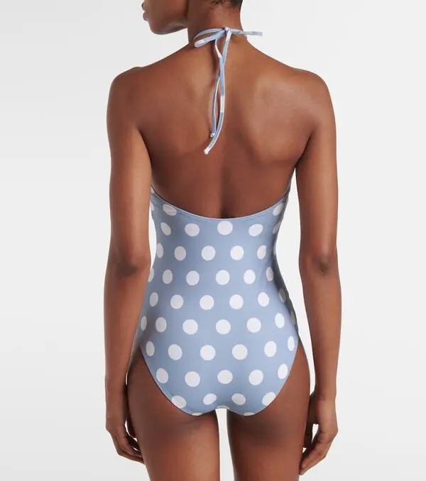 Marysia Avalon Halterneck Polka-dot Swimsuit