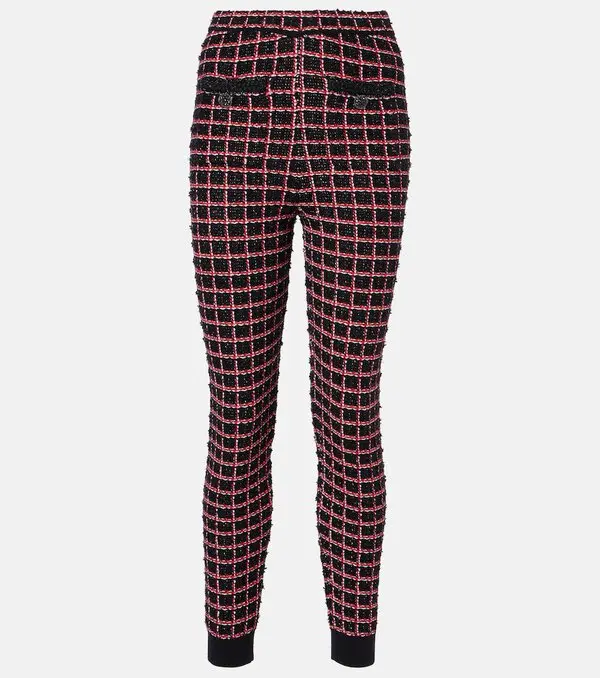 SELF-PORTRAIT Tweed High-rise Leggings