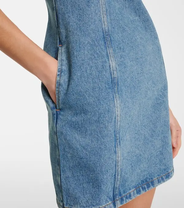 Nina Ricci Bow Detail Denim Mini Dress