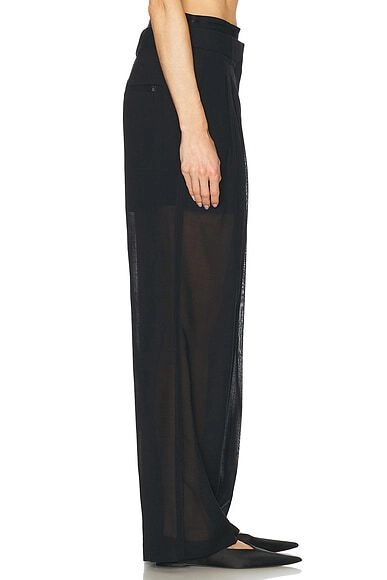 Helmut Lang Double Pleated Chiffon Trousers