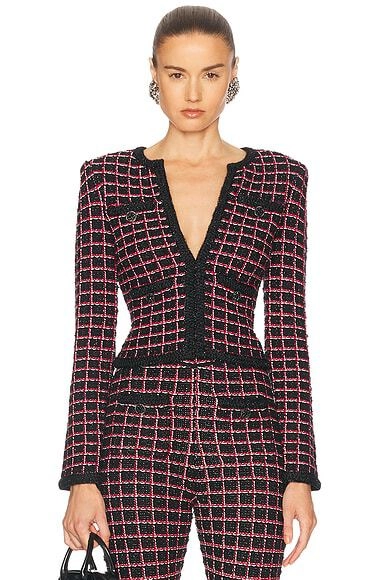 SELF-PORTRAIT Check Cardigan