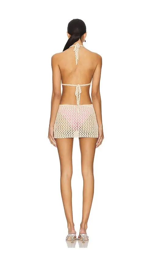 Superdown Halterneck Sequin-embellished Mini Dress