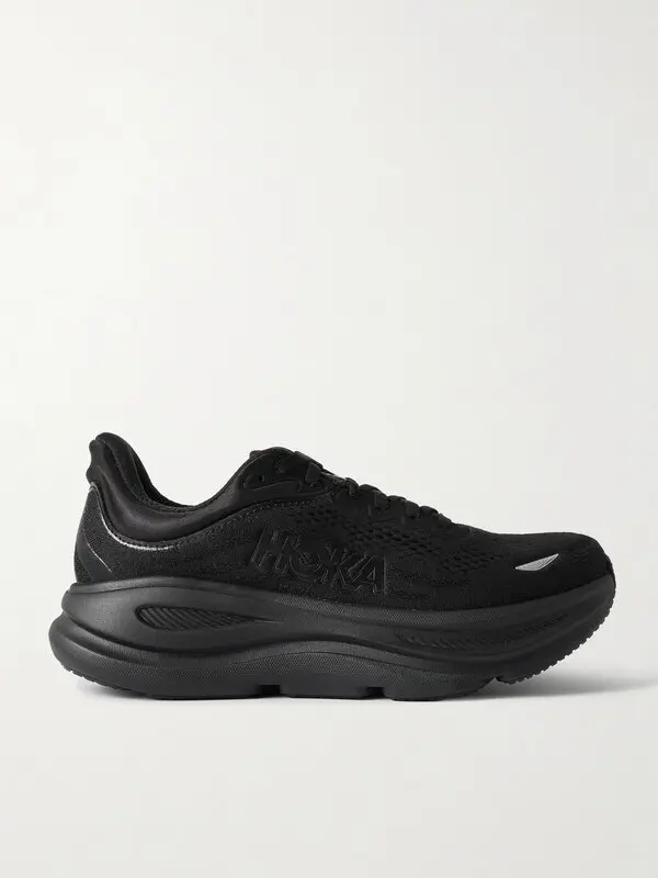 Hoka One One Hoka Bondi 9 Rubber-trimmed Mesh Sneakers - Black