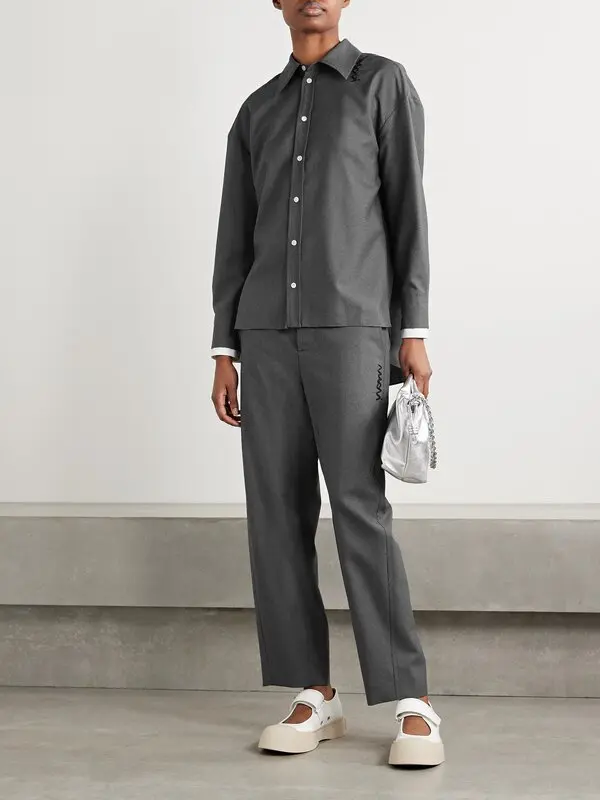Marni Embroidered Wool Shirt