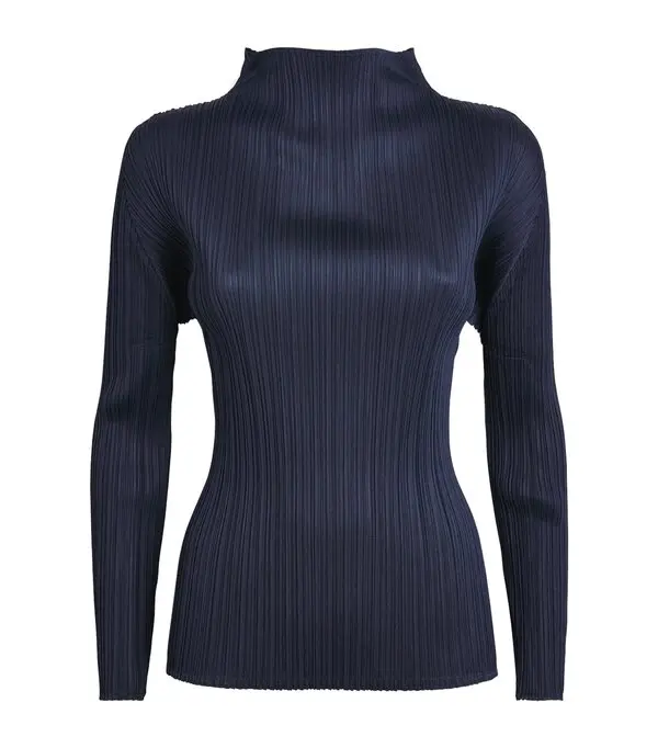 Issey Miyake Long Sleeve Top - Navy