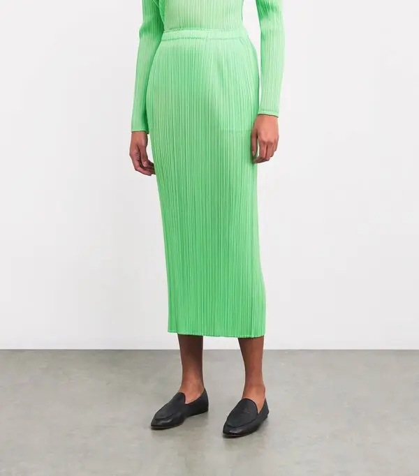 Issey Miyake Midi Skirt - Green