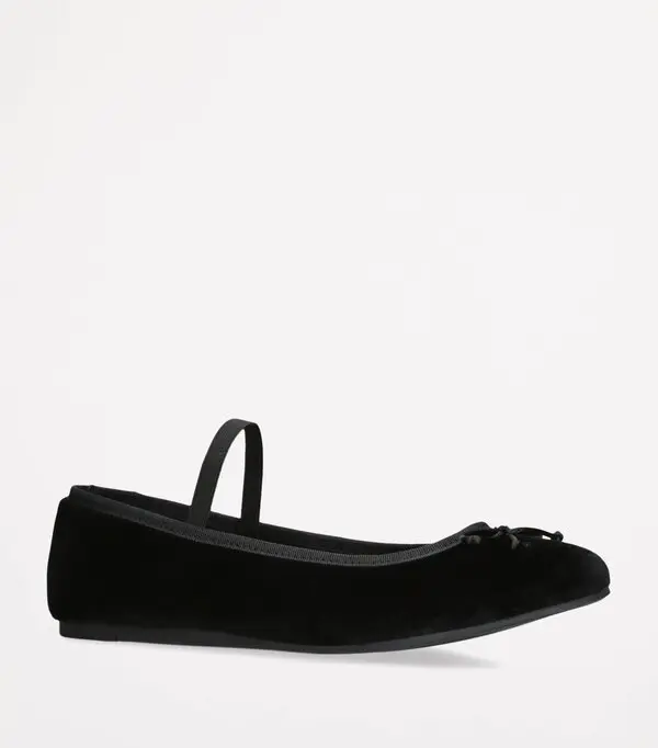PAPOUELLI Callie Velvet Ballet Flats