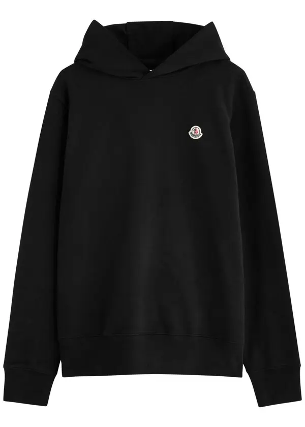 Moncler Logo-appliquéd Hooded Cotton Sweatshirt