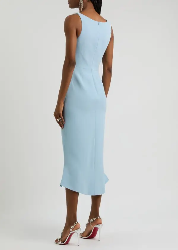 David Koma Crystal Embellished Midi Dress