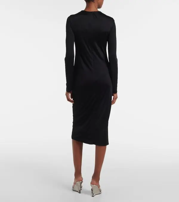Versace Safety Pin Midi Dress - Black