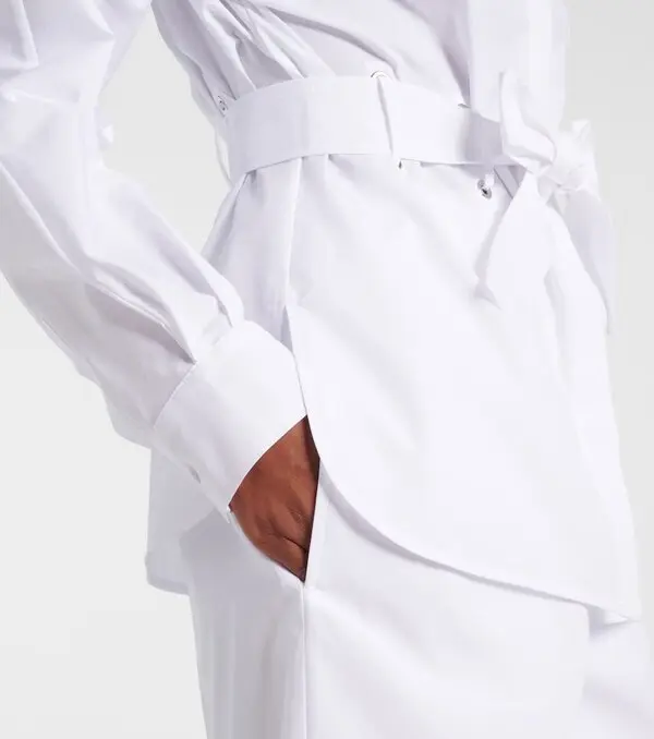 Max Mara Cotton Blouse With Detachable Belt