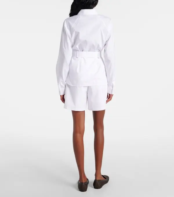 Max Mara Cotton Blouse With Detachable Belt