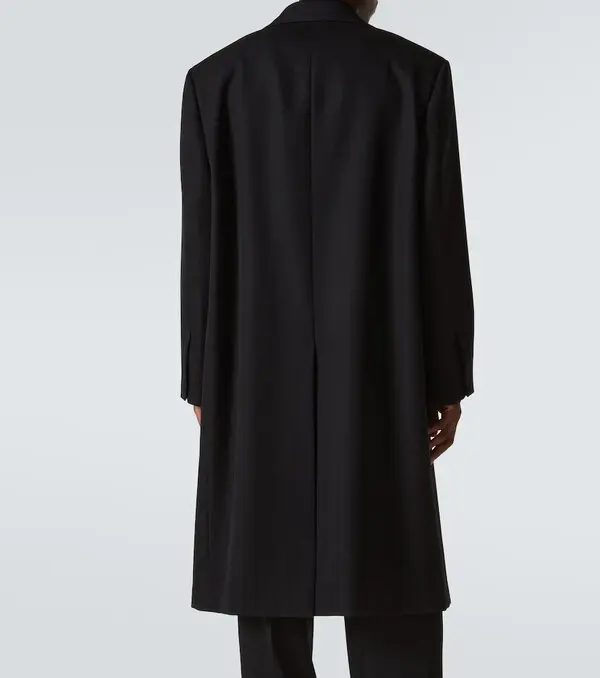 JIL SANDER Silk-trimmed Wool Coat