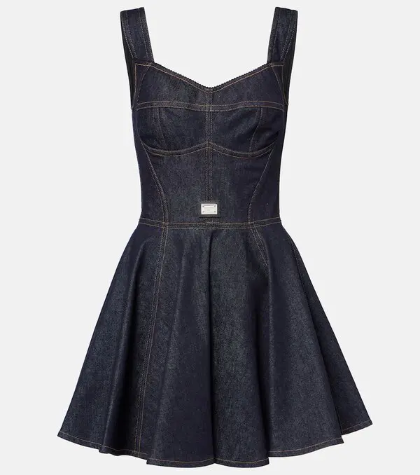 Dolce & Gabbana Denim Bustier Dress