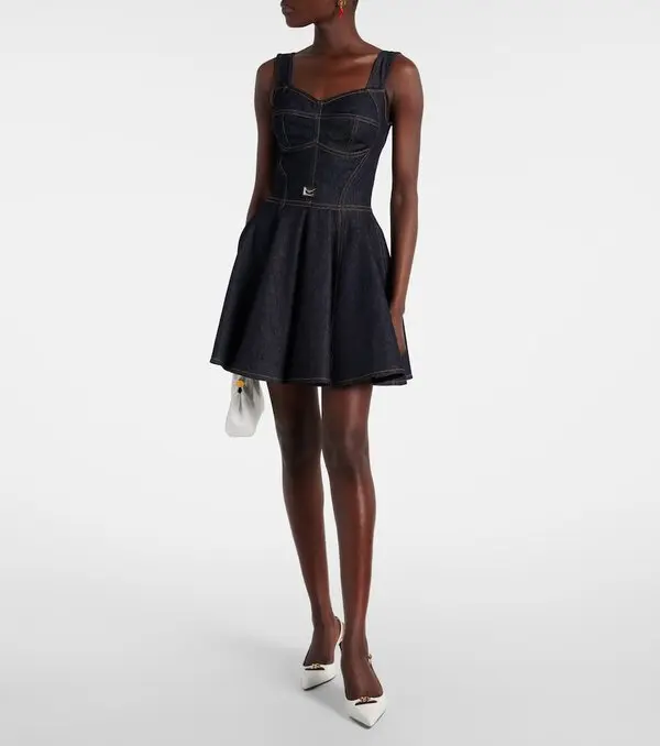 Dolce & Gabbana Denim Bustier Dress