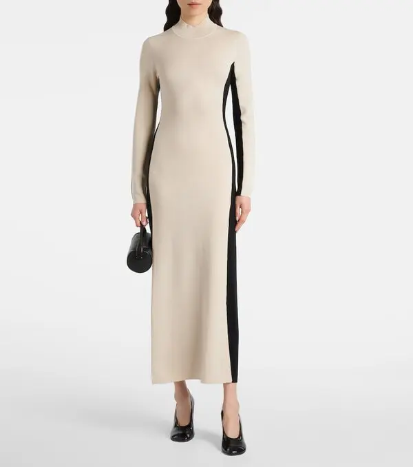 JOSEPH Knitted Wool And Silk Maxi Dress