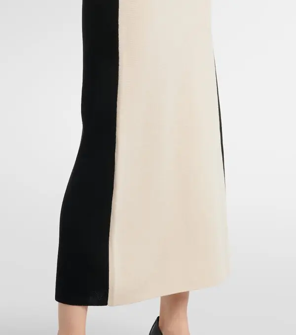 JOSEPH Knitted Wool And Silk Maxi Dress