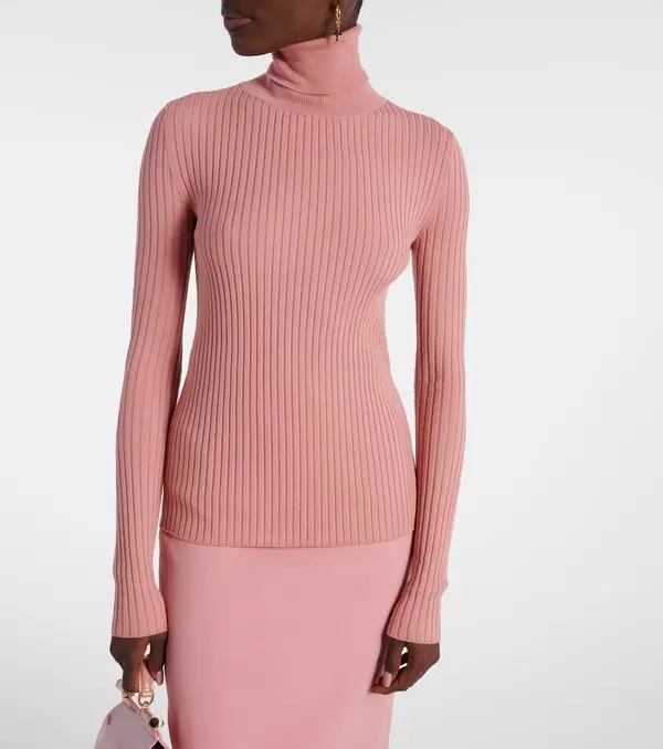 Dolce & Gabbana Ribbed Wool-blend Turtleneck Sweater