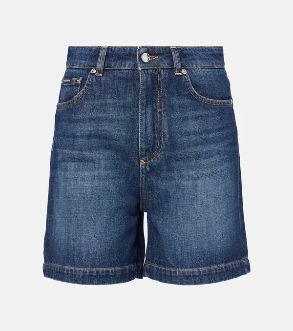 Dolce & Gabbana High-rise Denim Shorts - Blue