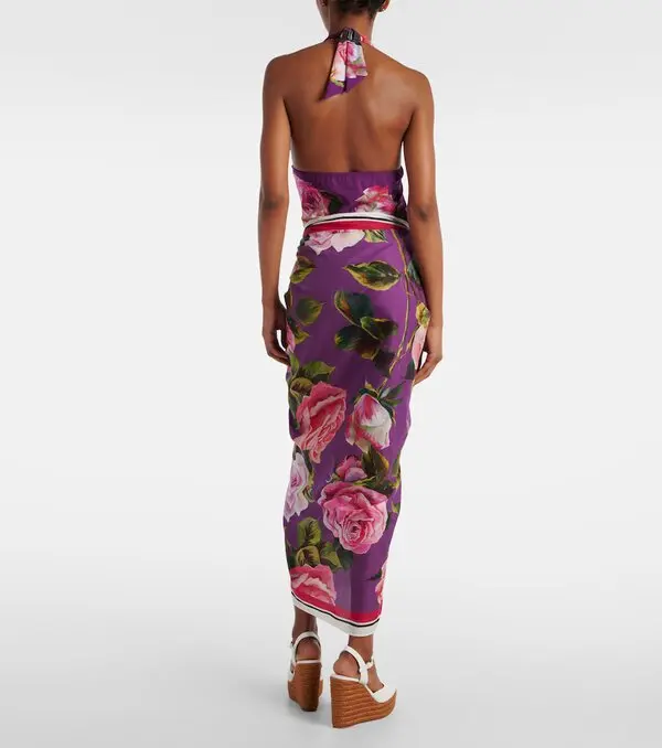 Dolce & Gabbana Floral Cotton Beach Cover-up