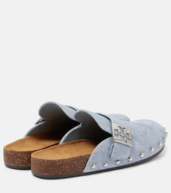 Tory Burch Mellow Studded Suede Clogs