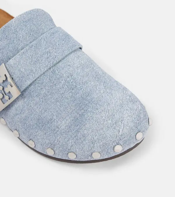 Tory Burch Mellow Studded Suede Clogs