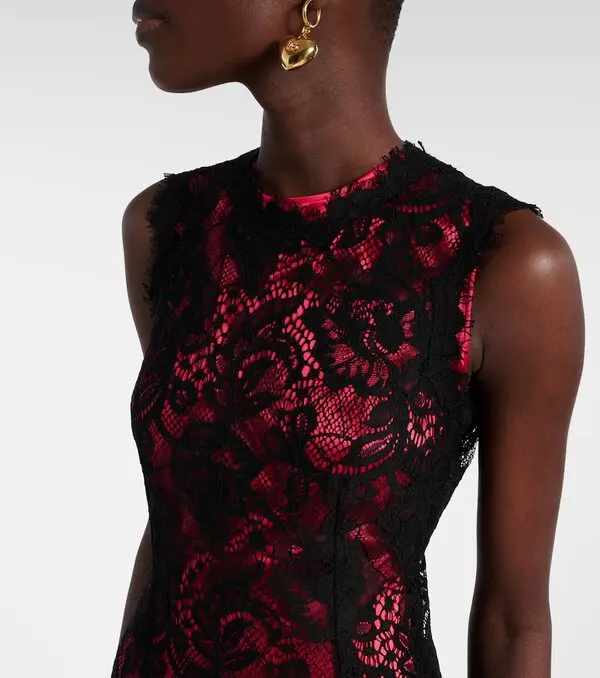 Dolce & Gabbana Cotton-blend Lace Midi Dress