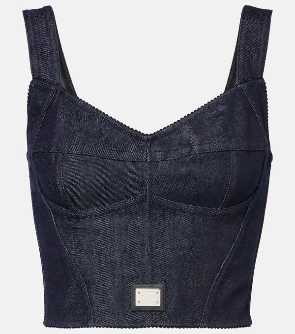 Dolce & Gabbana Denim Bustier Top