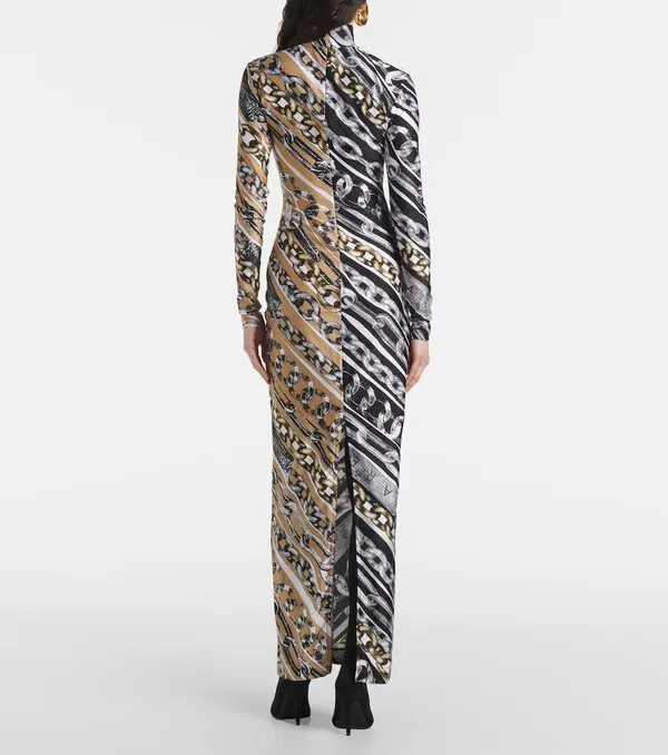 AREA Colorblocked Printed Maxi Dress - Multicoloured