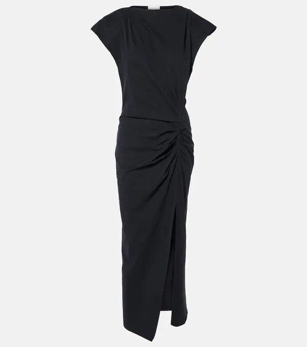 Isabel Marant Étoile Nadela Cotton Jersey Maxi Dress - Black