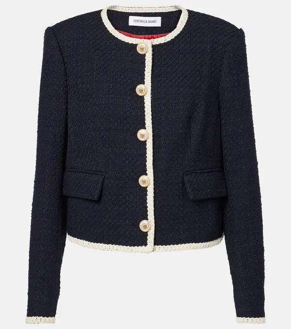 Veronica Beard Mabel Cropped Tweed Jacket