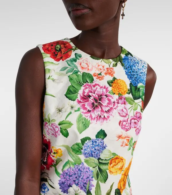 Dolce & Gabbana Floral Cotton Mini Dress