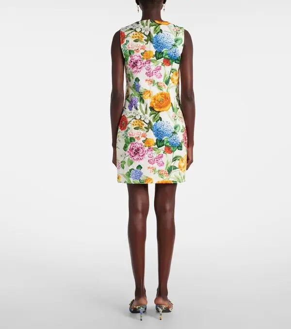 Dolce & Gabbana Floral Cotton Mini Dress