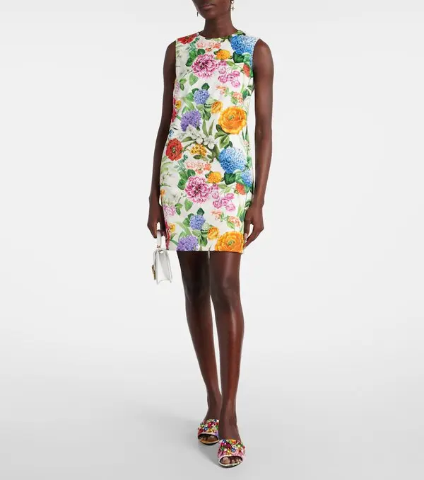 Dolce & Gabbana Floral Cotton Mini Dress