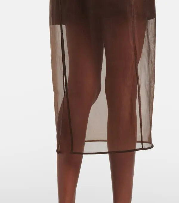 JACQUES WEI Chiffon Midi Skirt
