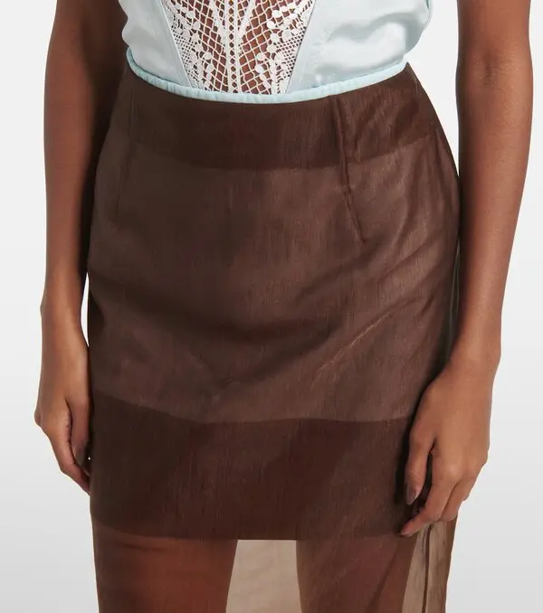 JACQUES WEI Chiffon Midi Skirt