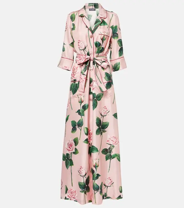 Dolce & Gabbana Floral Silk Maxi Dress - Multicoloured