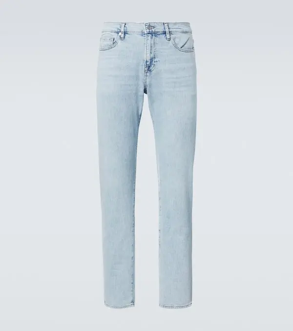 FRAME L'homme Slim Jeans In Light Wash Denim - Blue