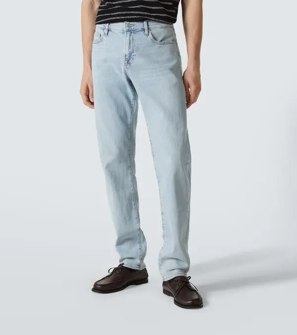 FRAME L'homme Slim Jeans In Light Wash Denim - Blue