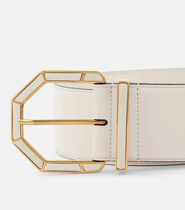 Etro Leather Belt - White