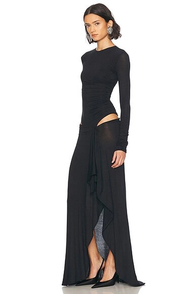 Attico Long Sleeve Gown