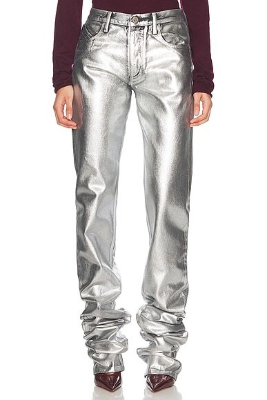 Attico Long Jeans - Silver